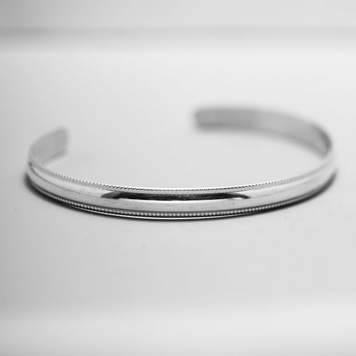 Sterling Millgrain Edge Cuff